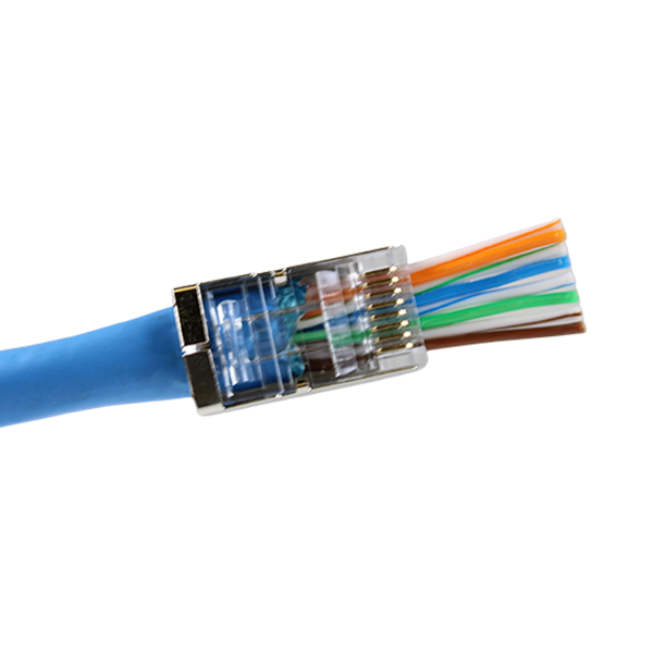 Cat6A Pass Through Rj45 Crimp Connectors Modular Plug – TURNSTONE CABLES