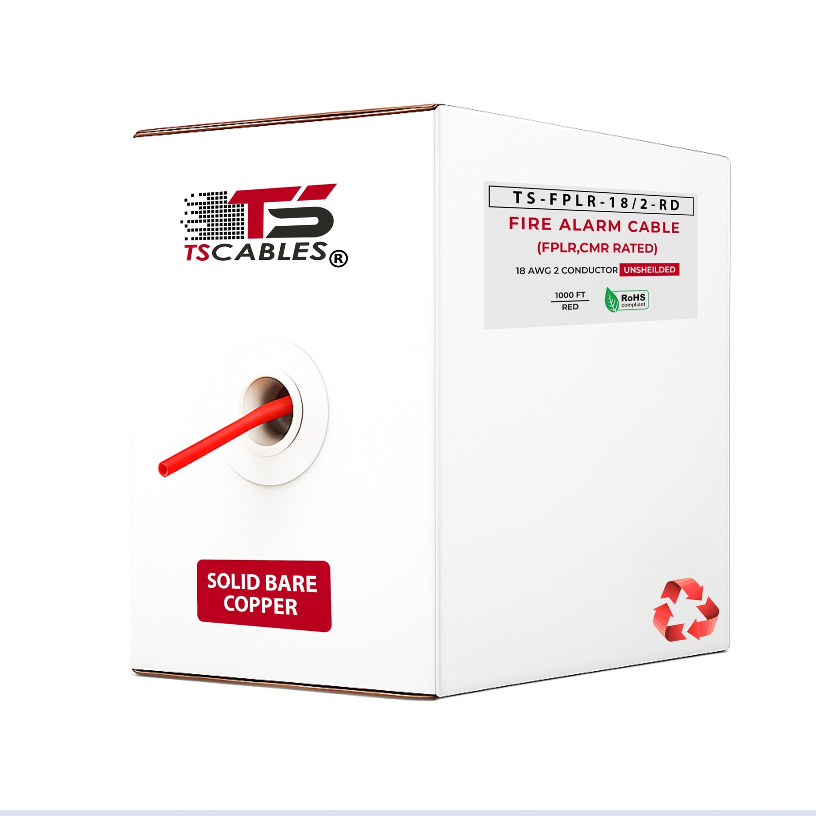 18/2 Fire Alarm Riser Cable FPLR, Solid Copper, 1000ft – TURNSTONE CABLES